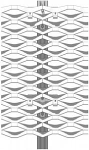 Expanded Metal Mounting System - Double - Locker Architectural Mesh