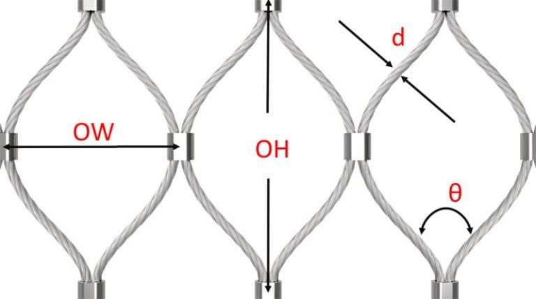 Rope Diamond Ferruled Mesh - Locker Architectural Mesh