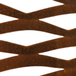 Weathered Steel Expanded Metal Mesh - Locker Architectural Mesh